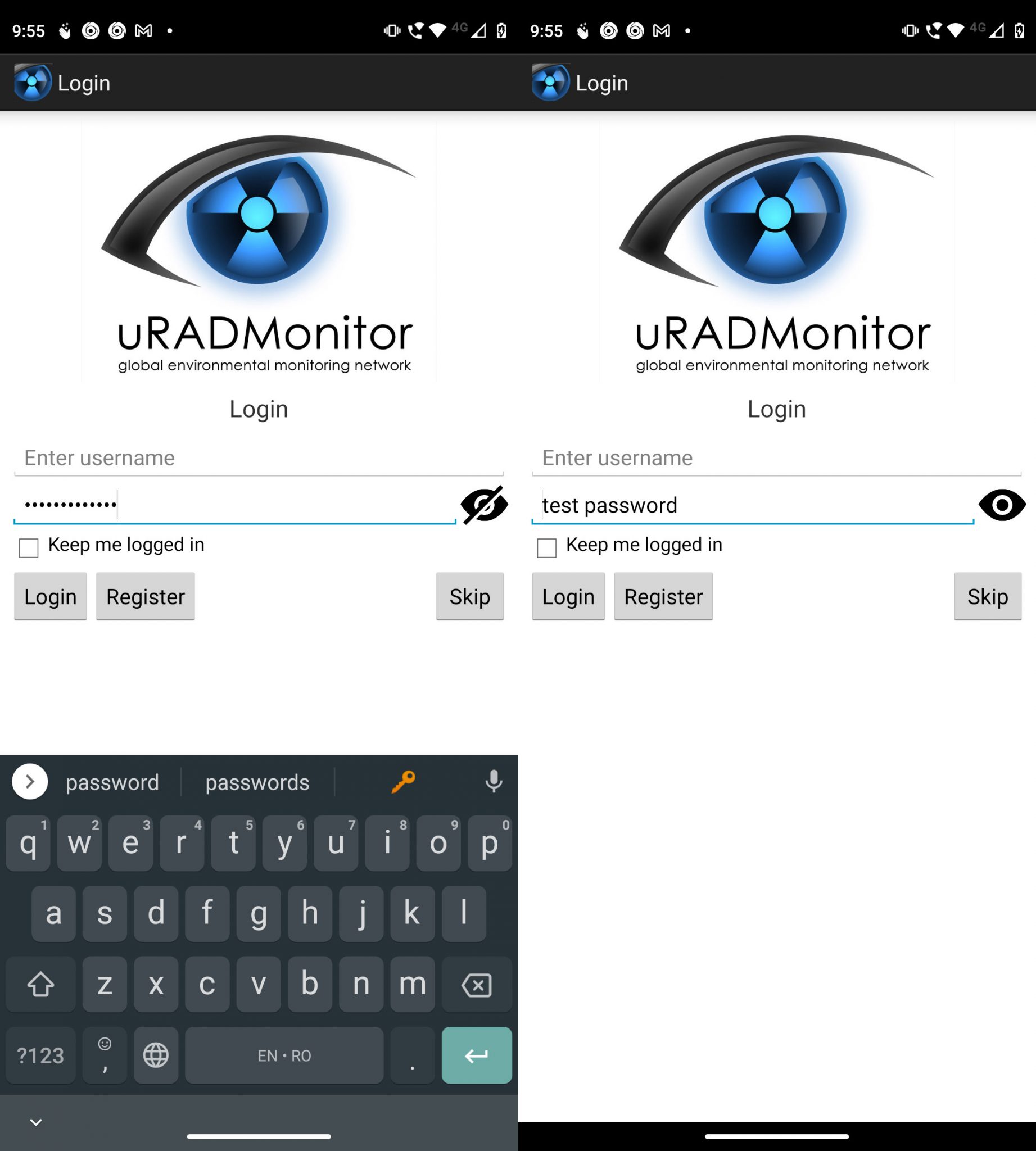 Simple Android Show Password login form – PocketMagic